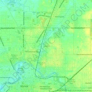 Creston topographic map, elevation, terrain