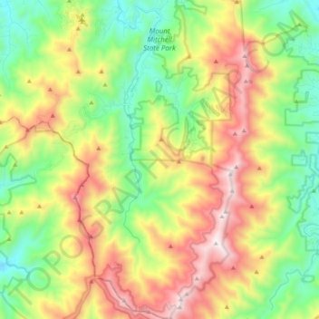 Mount Mitchell Topographic Map